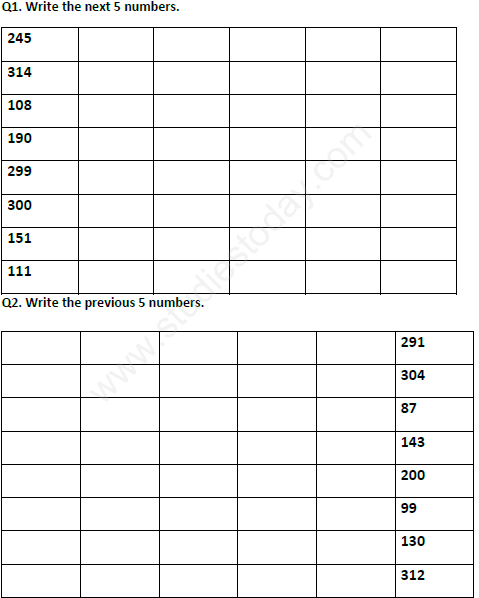 CBSE Class 2 Mathematics Revision Assignment Set A CBSE Class 2 Mathematics Revision Assignment Set A
